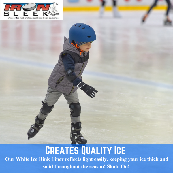 Choose Your Size Black/White String Reinforced Ice Rink Liner | Iron Sleek