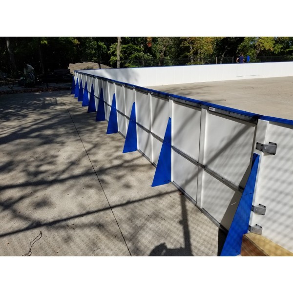 Backyard Ice Rink Ground Brackets for Hard Courts with Tall Boards